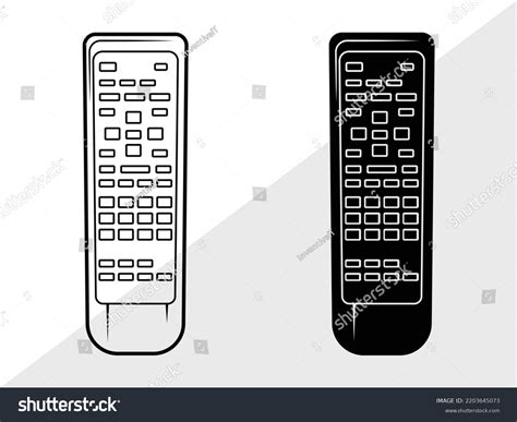 Remote Control Svg Printable Vector Illustration Stock Vector Royalty