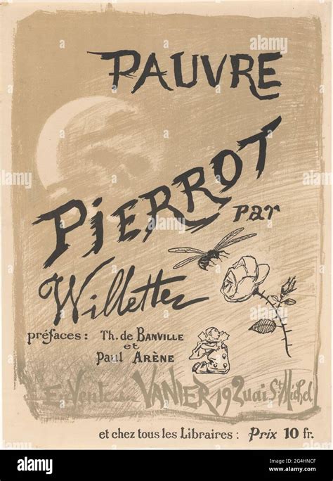 Pauvre Pierrot Poster By Adolphe Léon Willette Pierrot Kneeling For A