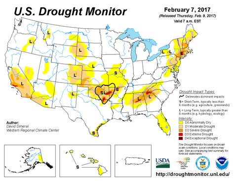 Us Drought Monitor Update For February 7 2017 News National