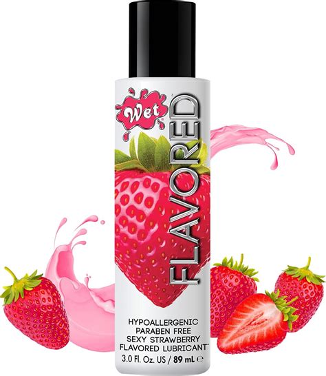 Wet Flavored Sexy Strawberry Edible Lube Premium Personal Lubricant 3