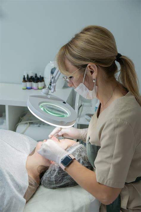Cosmetology Clinic Facial Treatment Procedure Esthetician Performs