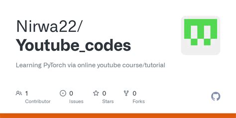 Github Nirwa22youtubecodes Learning Pytorch Via Online Youtube