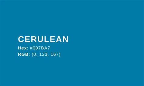 Cerulean Alle Infos über Den Farbton Hex Codes And Rgb