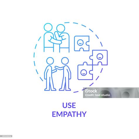 공감 파란색 그라디언트 개념 아이콘 사용 개념에 대한 스톡 벡터 아트 및 기타 이미지 개념 개발 공감 Istock
