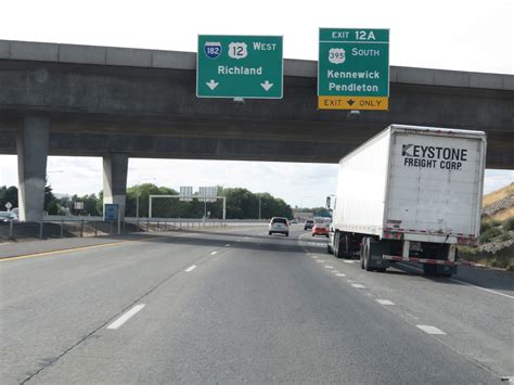 Washington Interstate 182 Westbound Cross Country Roads