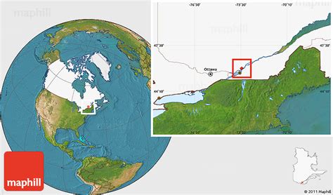 Satellite Location Map Of Lassomption Highlighted Country