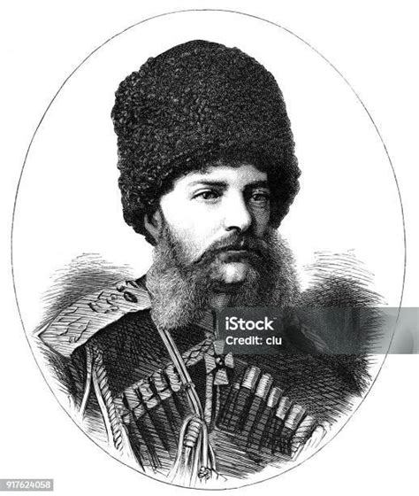 แกรนด์ดยุคไมเคิลผู้บัญชาการทหารบกของกองทัพรัสเซียในเอเชียไมเนอร์ ภาพประกอบสต็อก ดาวน์โหลดรูป