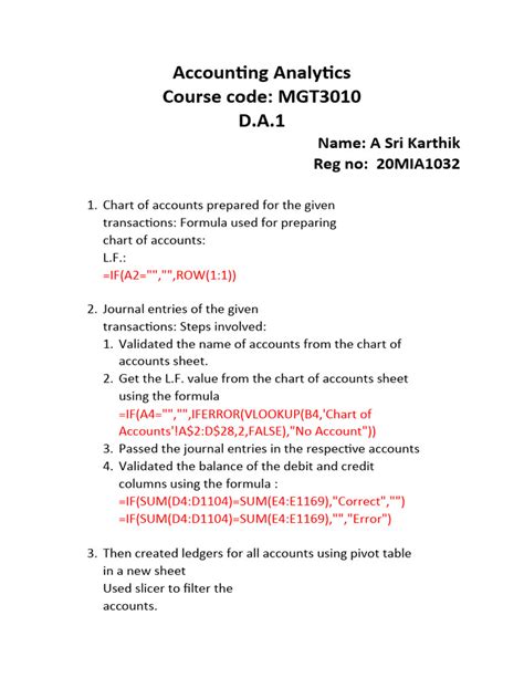 Accounting Analytics 20mia1032 Pdf