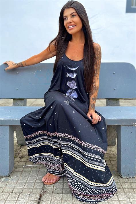 Vestido Longo Moon Phases