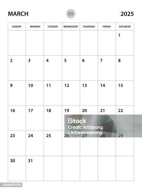 2025년 3월 연중 플래너 템플릿 2025년 달력 설계 월간 및 연간 플래너 주최자 일기 주 시작 일요일 기업 플래너 템플릿