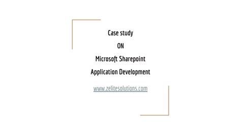 PPT Microsoft Sharepoint Application Development PowerPoint Presentation ID