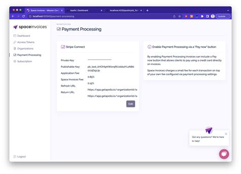 Space Invoices Api Pay Now Button Using Stripe Connect