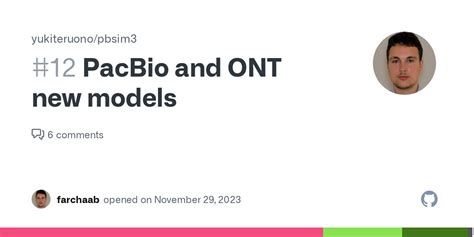 Pacbio And Ont New Models · Issue 12 · Yukiteruonopbsim3 · Github