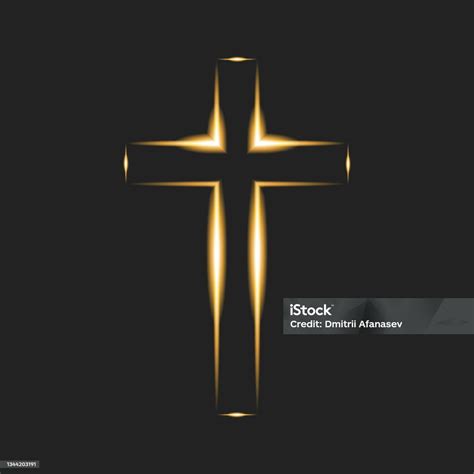 검은 색 배경에 불타는 십자가 기독교 상징 교회 기독교 단체의 빛나는 로고 벡터 그림입니다 Eps10 개념에 대한 스톡 벡터 아트 및 기타 이미지 Istock