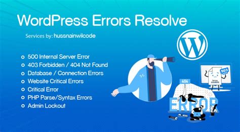 Fix Wordpress Errors Issues And Problems By Hussnainwilcode Fiverr