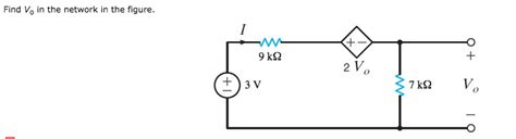 Solved Find V In The Network In The Figure Chegg