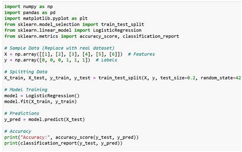 Machinelearning Logisticregression Datascience Python Classification Safa P S
