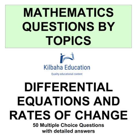 Mqbt4 Differential Equations 50 Multiple Choice Questions