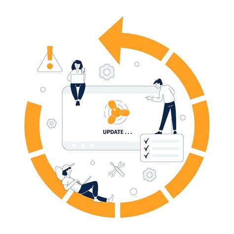 Premium Vector System Update Software Maintenance Service Upgrade Application Or Development