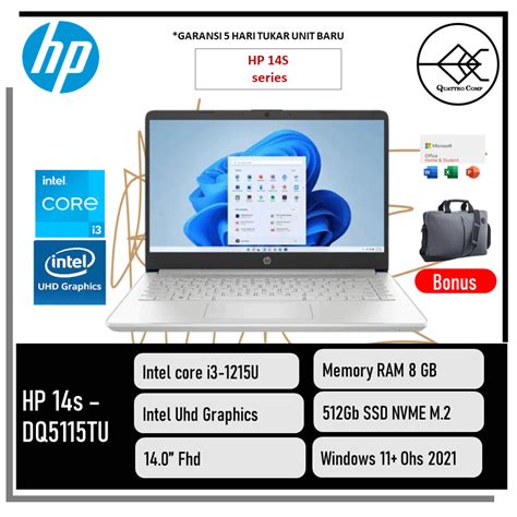 Jual HP 14 I3 1215 8GB 512GB W11 OHS 14 0FHD Shopee Indonesia