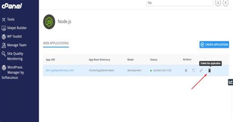 cara remove nodejs di cpanel hosting rumahweb