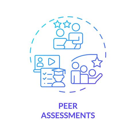 2d Gradient Icon Peer Assessments Concept Simple Isolated Vector Mooc