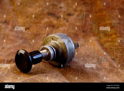 Vintage Push Button Switch France Stock Photo Alamy