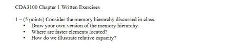 Solved CDA Chapter Written Exercises Points Chegg