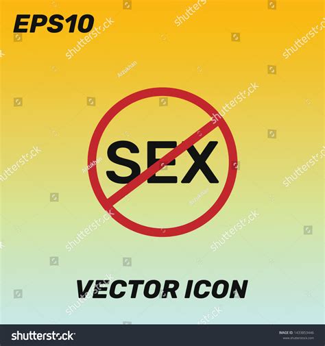 No Sex Area Vector Icon Illustration Stock Vector Royalty Free