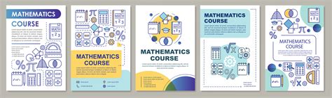 Mathematics Course Math Lessons Brochure Template Layout Flyer