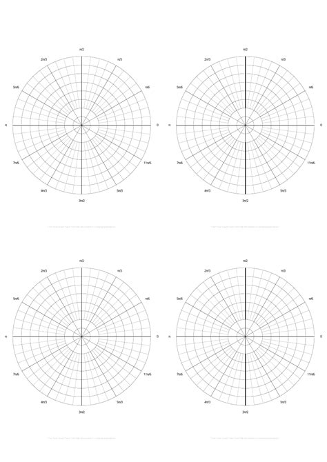 Polar Graph Paper Templates Four Download Printable Pdf Templateroller