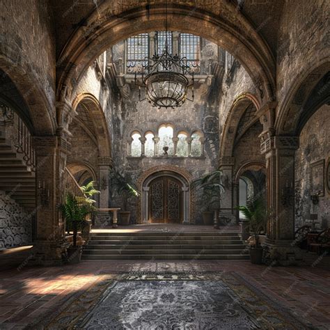 Premium Photo Majestic Historic Spanish Castle Interior Atmosphere