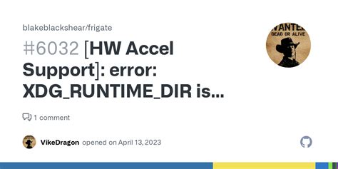 Hw Accel Support Error Xdgruntimedir Is Not Set In The Environment · Issue 6032