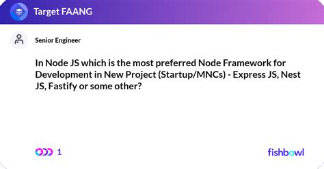 In Node JS Which Is The Most Preferred Node Framew Fishbowl