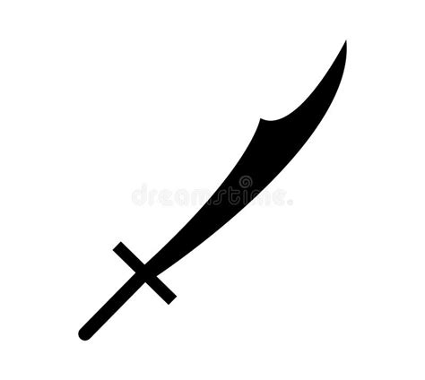 Black Sword Icon On White Background Stock Illustration Illustration Of Sword Isolated 137652451