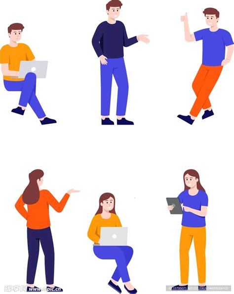 互联网插画扁平等距卡通人物设计图 商业插画 商务金融 设计图库 昵图网