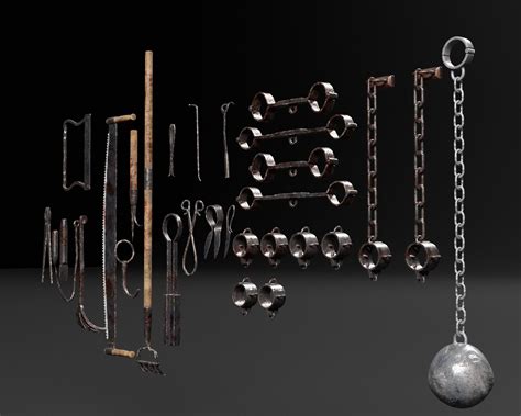 3d Model Collection Medieval Torture Tools Vr Ar Low Poly Cgtrader