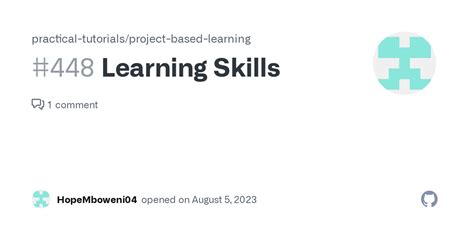 learning skills · issue 448 · practical tutorials project based