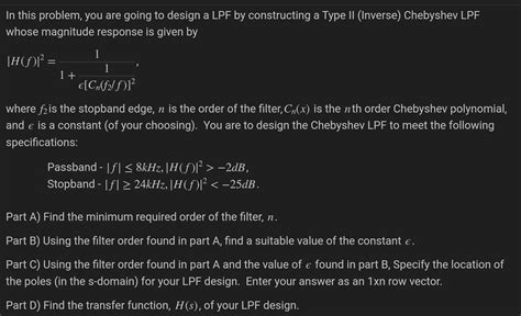 solved by an expert in ﻿this problem you are going to ﻿design a lpf by