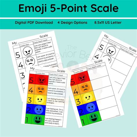Digital 5 Point Scale Incredible 5 Point Scale Behavior Scale Emotions Scale Feelings Scale
