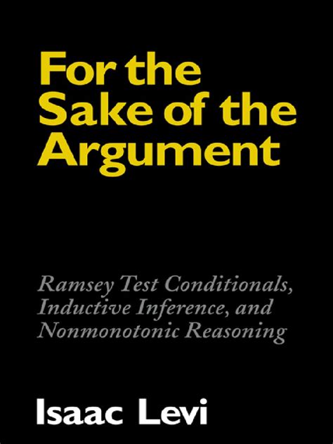 isaac levi for the sake of the argument ramsey test conditionals