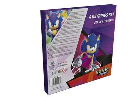Sonic Characters 4 Rubber Keyrings Set Keyring