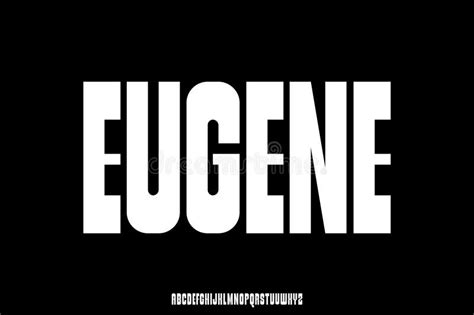 Unique Bold Retro Urban Style Alphabet Display Font Vector Illustration Stock Vector