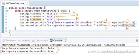 Octaedrus Capacitaciones Y Servicios Clase String En Java