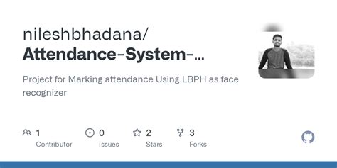 Github Nileshbhadanaattendance System Using Lbph Project For