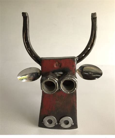 Unique Metal Cow Sculpture Cow Welding Projects Metal Cow Head