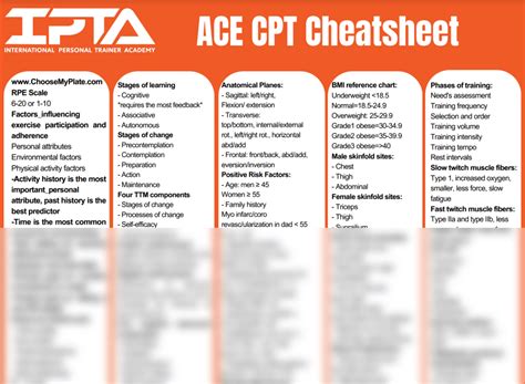 Free ACE Cheat Sheet Reduce Study Time Significantly