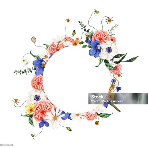 야생화가 고립된 수채화 여름 꽃 프레임 꽃 봄 기하학적 프레임 꽃 일러스트 웨딩 초대 날짜 카드를 저장 0명에 대한 스톡 벡터 아트 및 기타 이미지 Istock