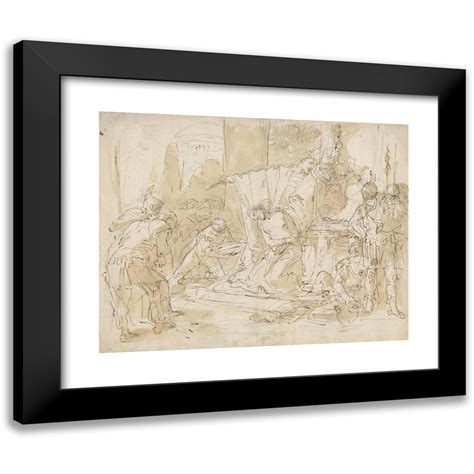 Giovanni Battista Tiepolo 18x15 Black Modern Framed Museum Art Print