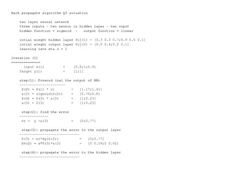 SOLUTION Nn Backpropagation Solved Example Studypool
